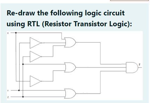 Solved Re-draw the following logic circuit using RTL | Chegg.com