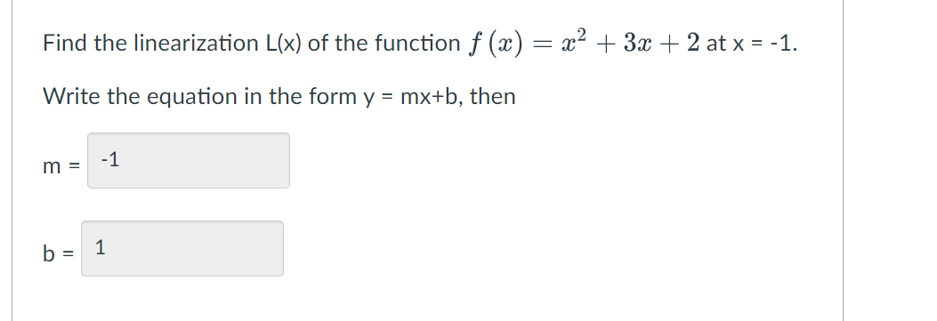 Solved Find the linearization L(x) of the function | Chegg.com