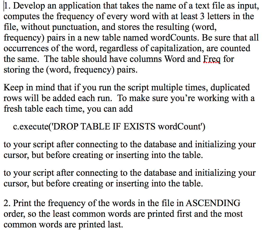 Solved python please 1. Develop an application that takes | Chegg.com