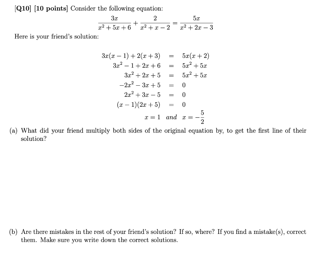Solved [Q10] [10 points) Consider the following equation: 32 | Chegg.com