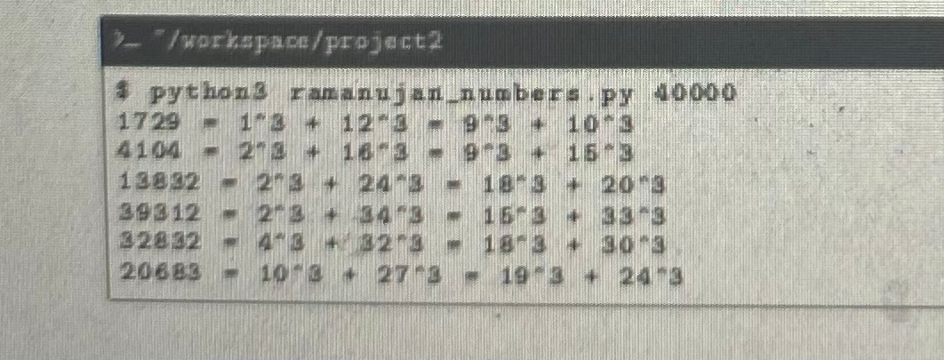 Solved Problem 10. Ramanujar Numbers) Srinivasa Ramanujan | Chegg.com