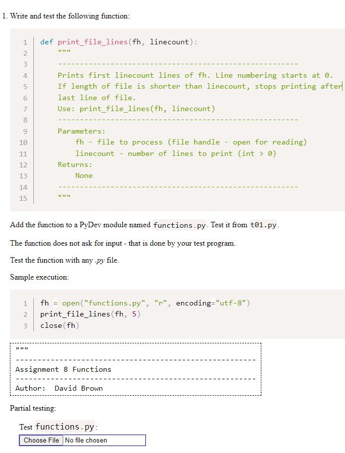 Solved 1. Write and test the following function: def | Chegg.com