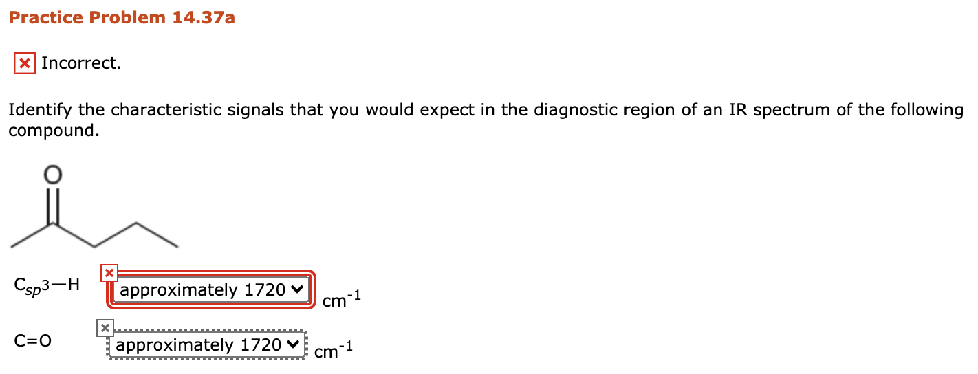 Solved Practice Problem 14.49 x Incorrect. Propose two | Chegg.com