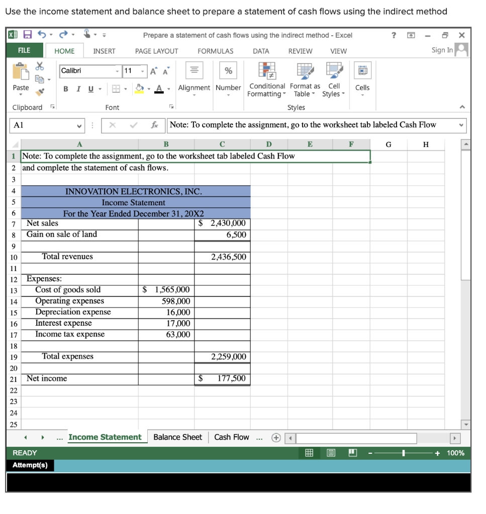 Input formulas in each yellow highlighted cell. | Chegg.com