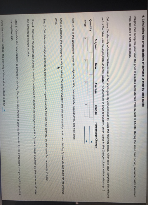 Solved Calculate the elasticity of demand between these two | Chegg.com
