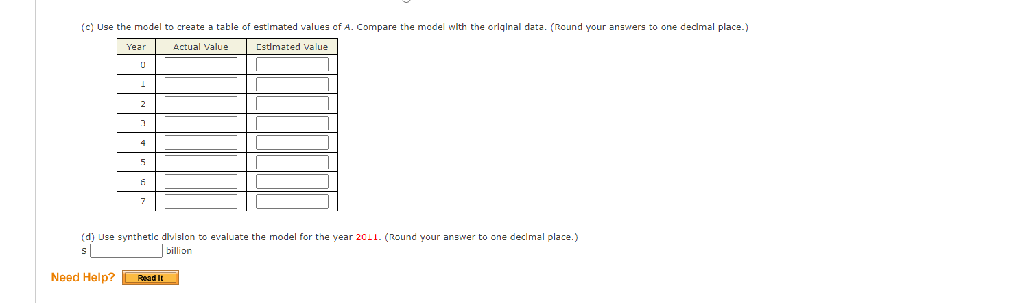 Solved (a) Use a graphing utility to create a scatter plot | Chegg.com