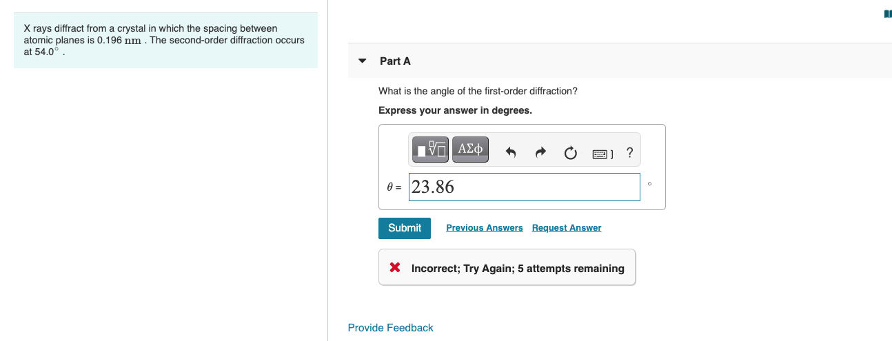 Solved X rays diffract from a crystal in which the spacing | Chegg.com