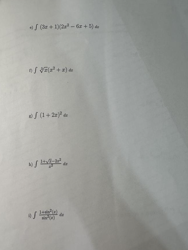 Solved (1) Evaluate the integral. a) ∫12(8x3+3x2−2)dx b) | Chegg.com