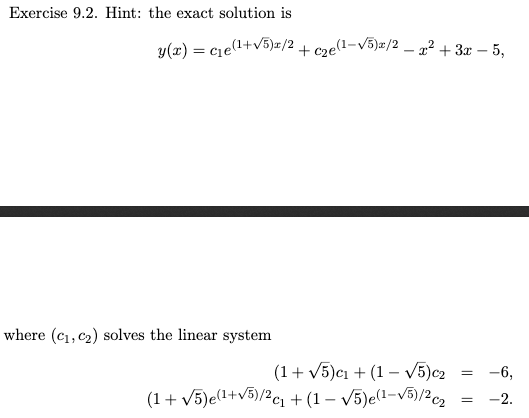 Solved Exercise 92 Consider The Linear Second Order 2102