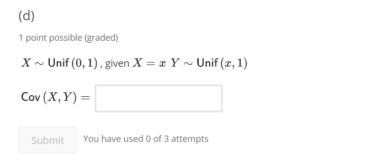 Solved 1 point possible (graded) x ~ f(z) = 2b e-Wb, x E R, | Chegg.com