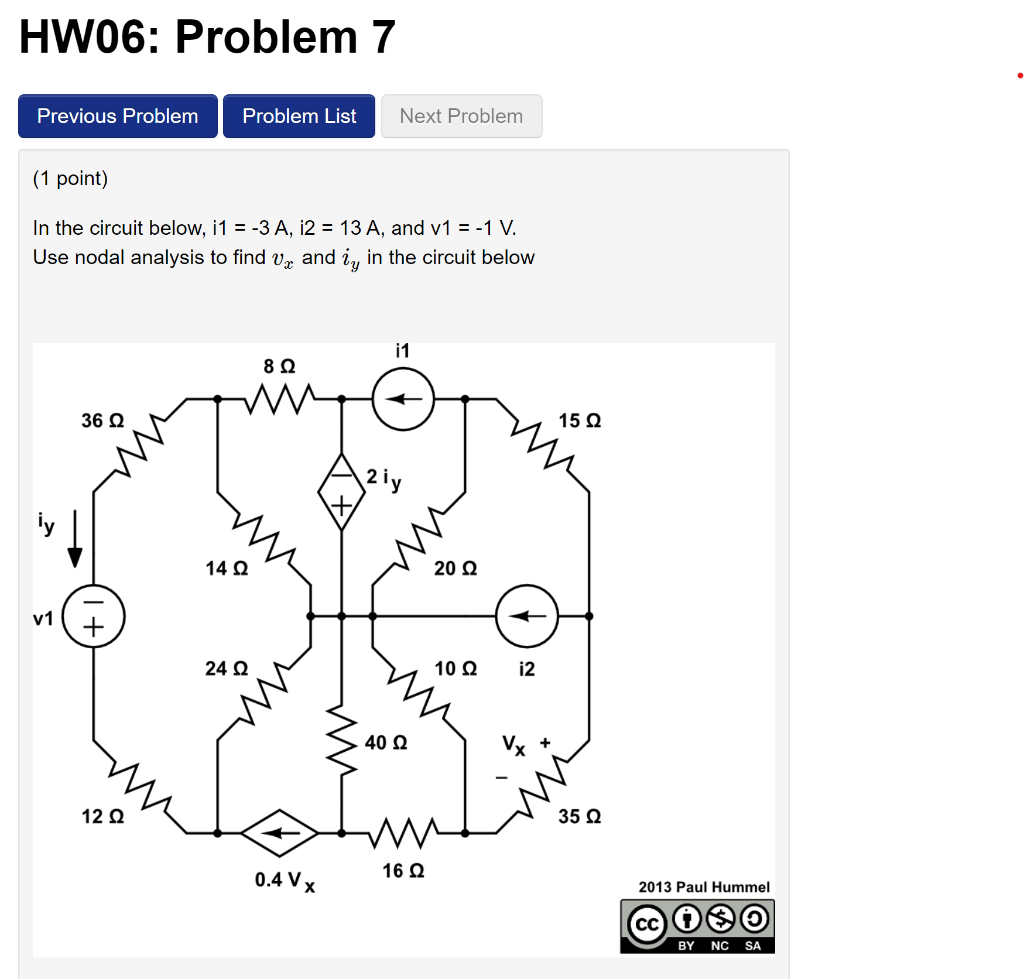 Solved HW06: Problem 7 Previous Problem Problem List Next | Chegg.com