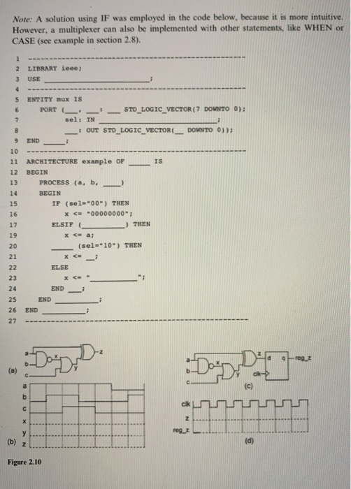 Solved Exercise 2.1: Multiplexer A multiplexer is depicted | Chegg.com