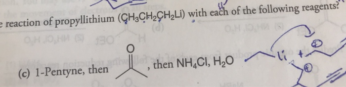 Solved e reaction of propyllithium (CH3CH2CH2Li) with each | Chegg.com