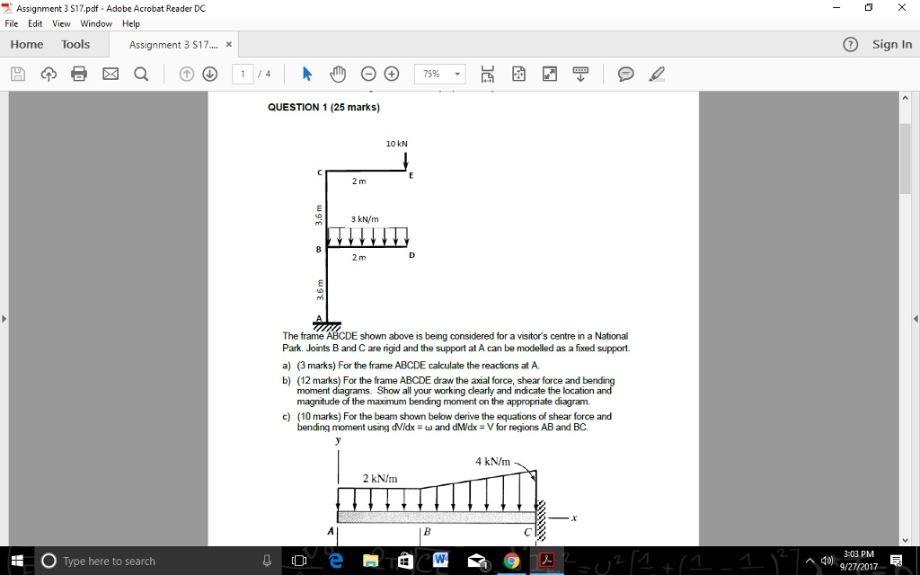 Solved Assignment 3 S17.pdf Adobe Acrobat Reader DC File | Chegg.com
