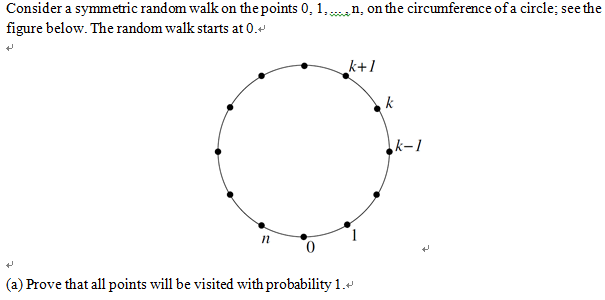 Solved Consider a symmetric random walk on the points | Chegg.com