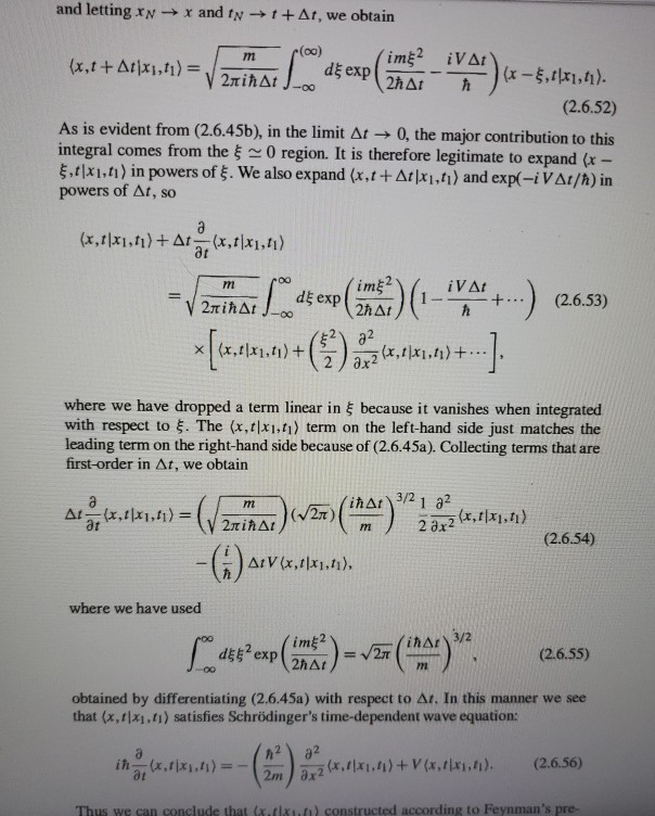 1. Show that the Feynman path integral transition | Chegg.com