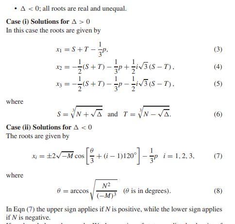 (1) Analytical calculation of the roots of a | Chegg.com