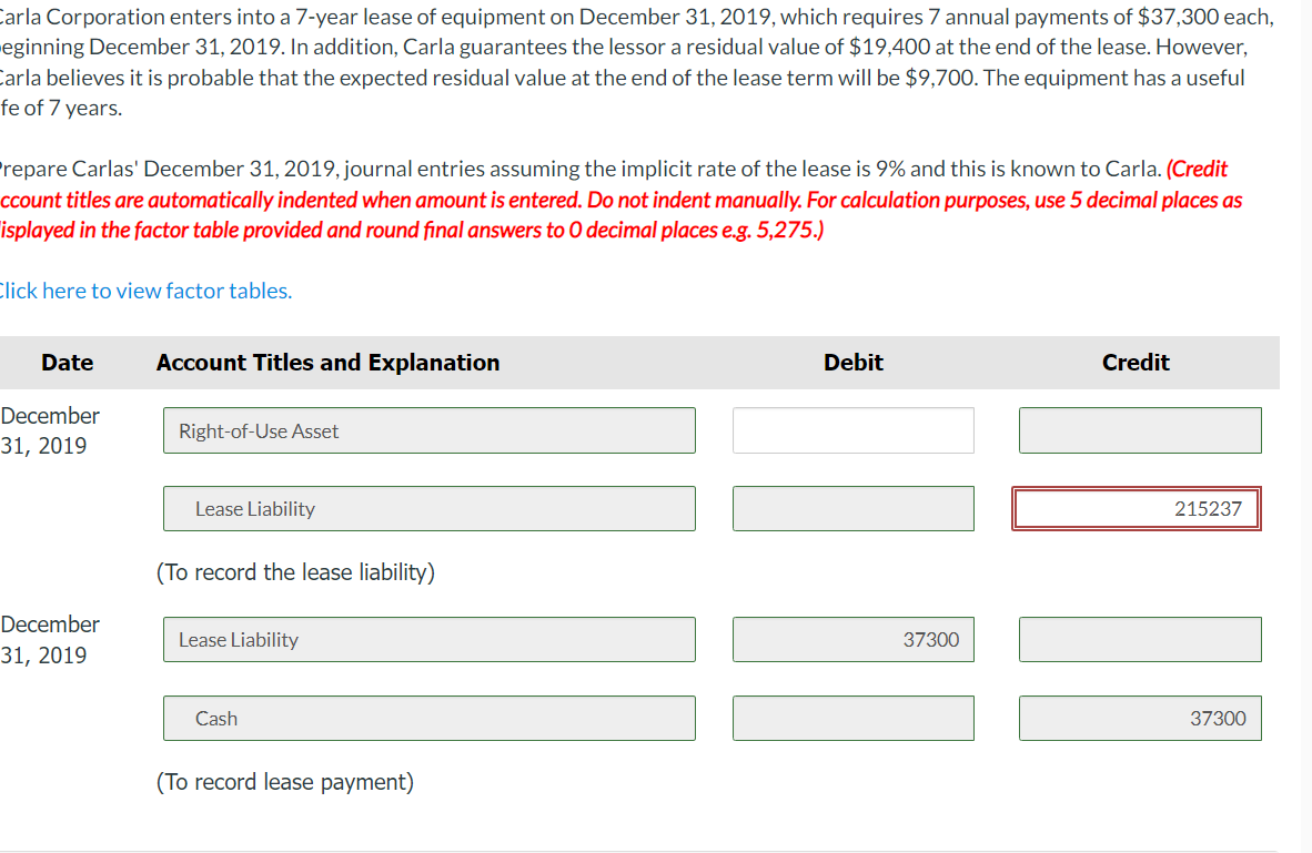 Solved Carla Corporation enters into a 7-year lease of | Chegg.com