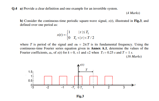 Solved 1. Continuous-time Fourier series: | Chegg.com
