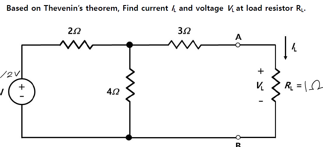Solved Based on Thevenin's theorem, Find current I and | Chegg.com