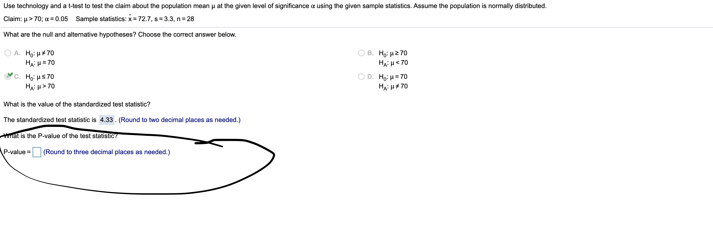 Solved Use technology and a t-test to test the claim about | Chegg.com