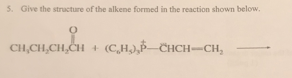 Solved Give the structure of the alkene formed in the | Chegg.com