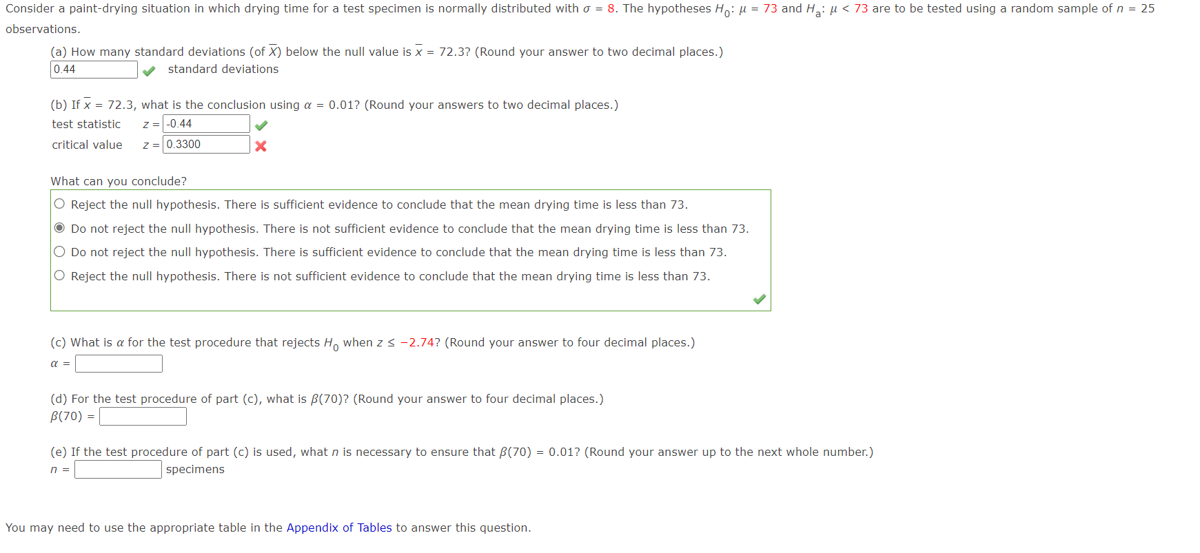 Solved observations. (a) How many standard deviations (of Xˉ | Chegg.com