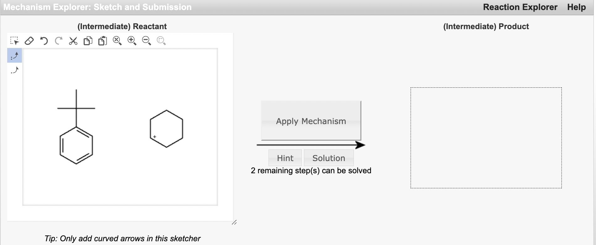 Solved Tip: Only add curved arrows in this sketcher | Chegg.com