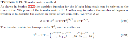 *Problem 9.19. Transfer matrix method As shown in | Chegg.com