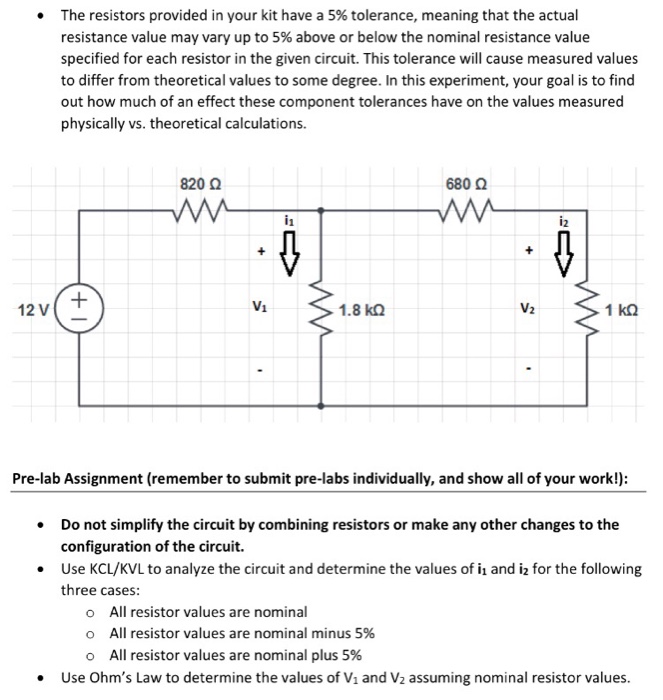Solved The resistors provided in your kit have a 5% | Chegg.com