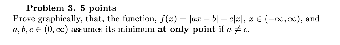 Solved by an EXPERT Problem 3. 5 ﻿pointsProve graphically, that, the | Chegg.com