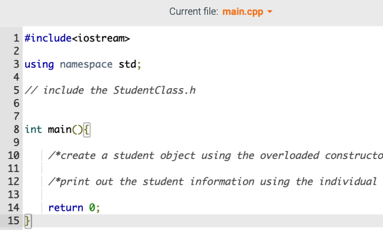 Solved (1) Define a class named Student that has three | Chegg.com