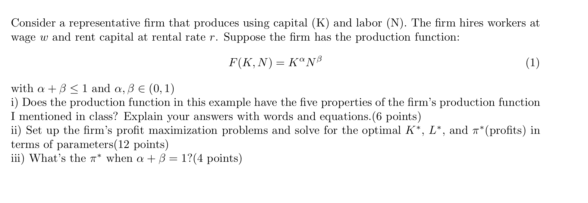 Solved Consider a representative firm that produces using | Chegg.com