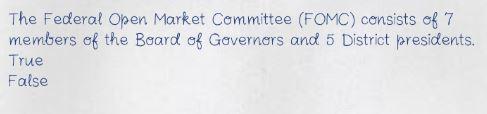 Solved The Federal Open Market Committee (FOMC) consists of | Chegg.com