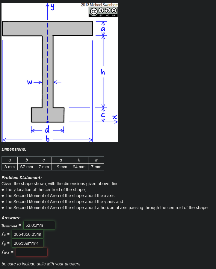 Solved Dimensions:Problem Statement:Given the shape shown, | Chegg.com