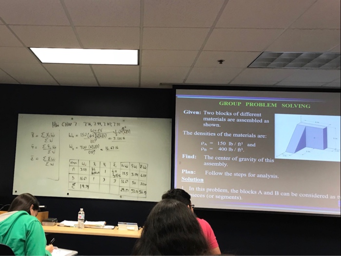 Solved GROUP PROBLEM SOLVING Given: Two blocks of different | Chegg.com