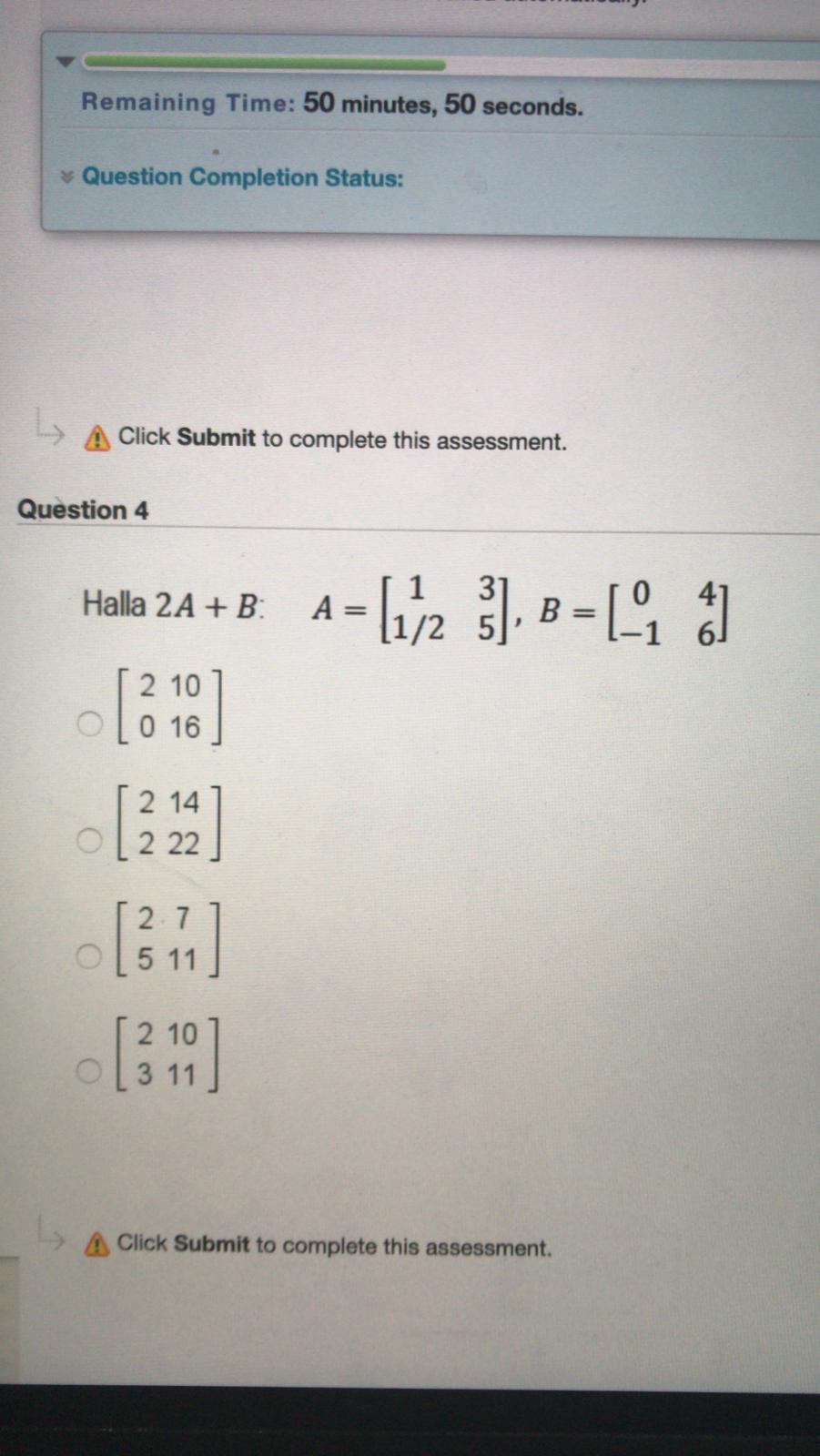 Solved Remaining Time: 50 minutes, 50 seconds. * Question | Chegg.com