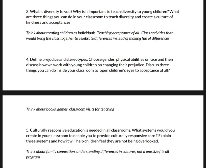 Cultural Diversity Worksheet
