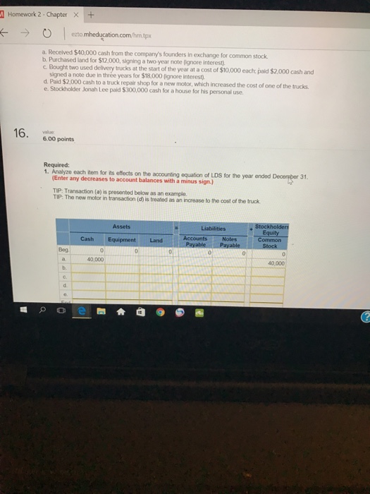Solved M Homework 2 Chapter x Question 6 (of 20) 6.00 points | Chegg.com