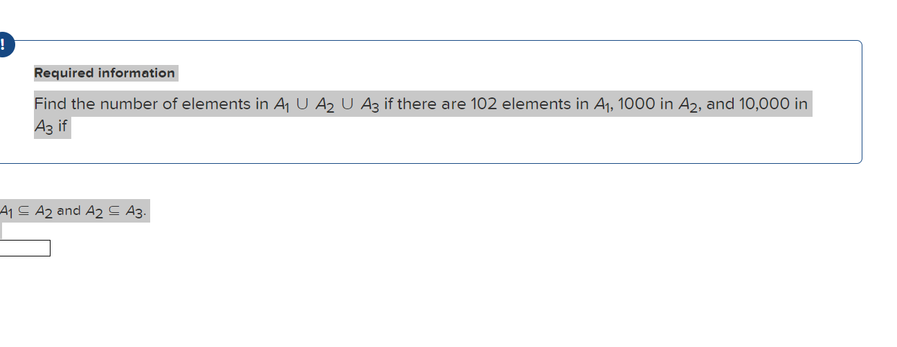 Solved Required informationFind the number of ﻿elements | Chegg.com