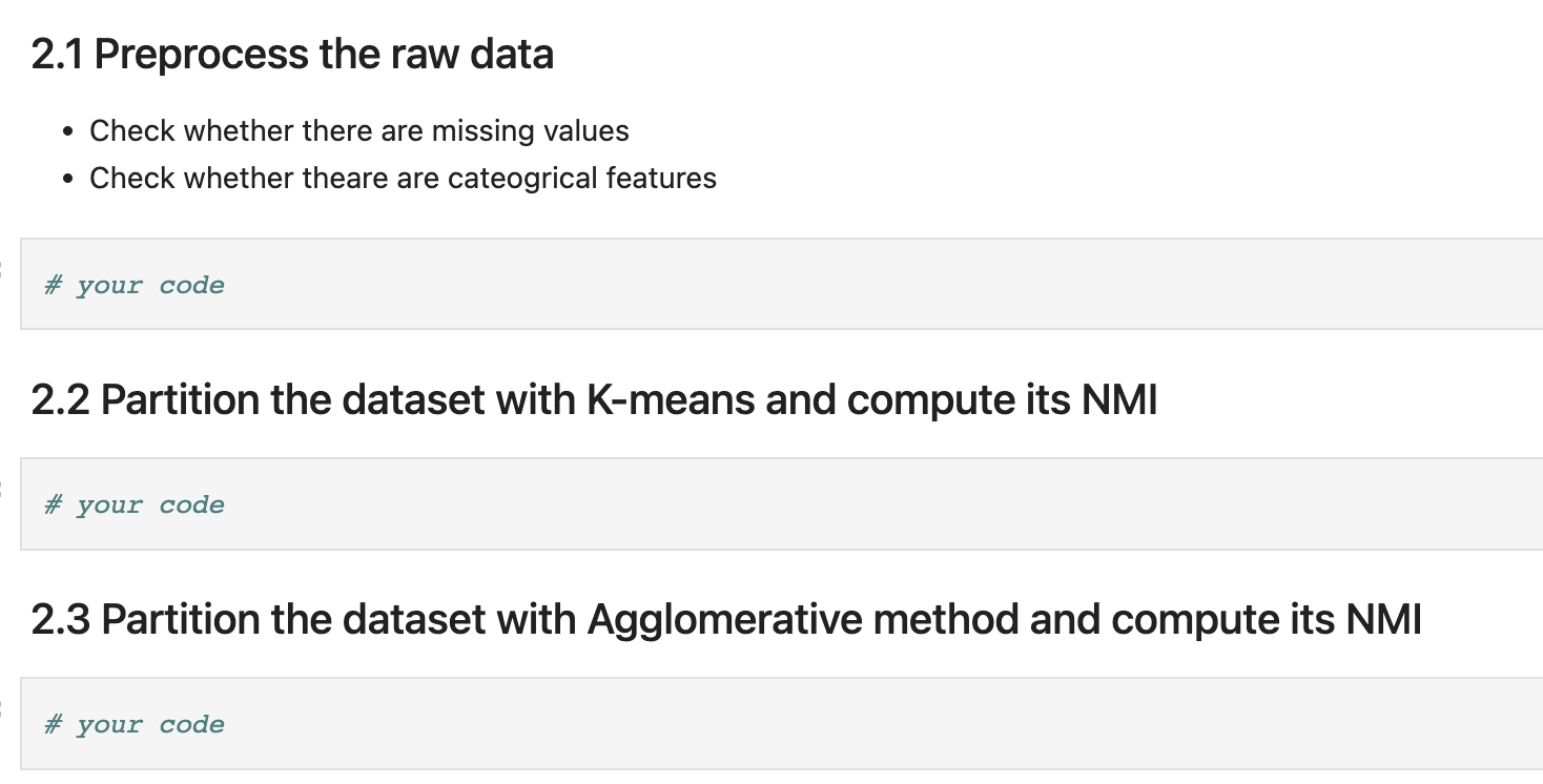 Solved 2.1 Preprocess the raw data - Check whether there are | Chegg.com