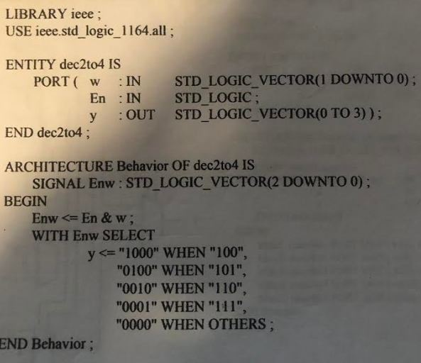 Solved Vivado Software VHDL Code The code below needs to | Chegg.com