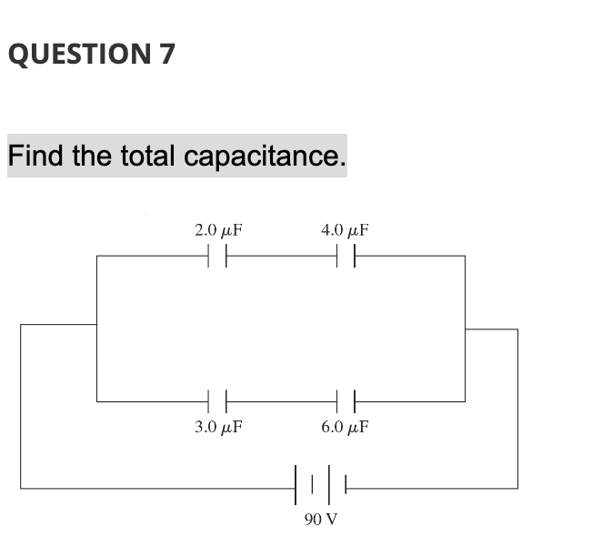 Solved Find the total capacitance. | Chegg.com