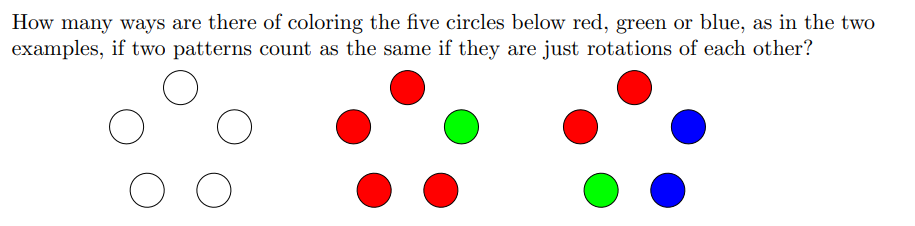 Solved How many ways are there of coloring the five circles | Chegg.com