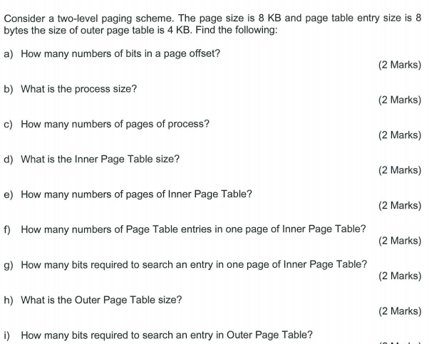 Solved Consider a two-level paging scheme. The page size is | Chegg.com