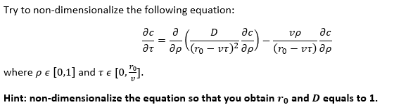 Solved Please help me non-dimensionalize the following | Chegg.com