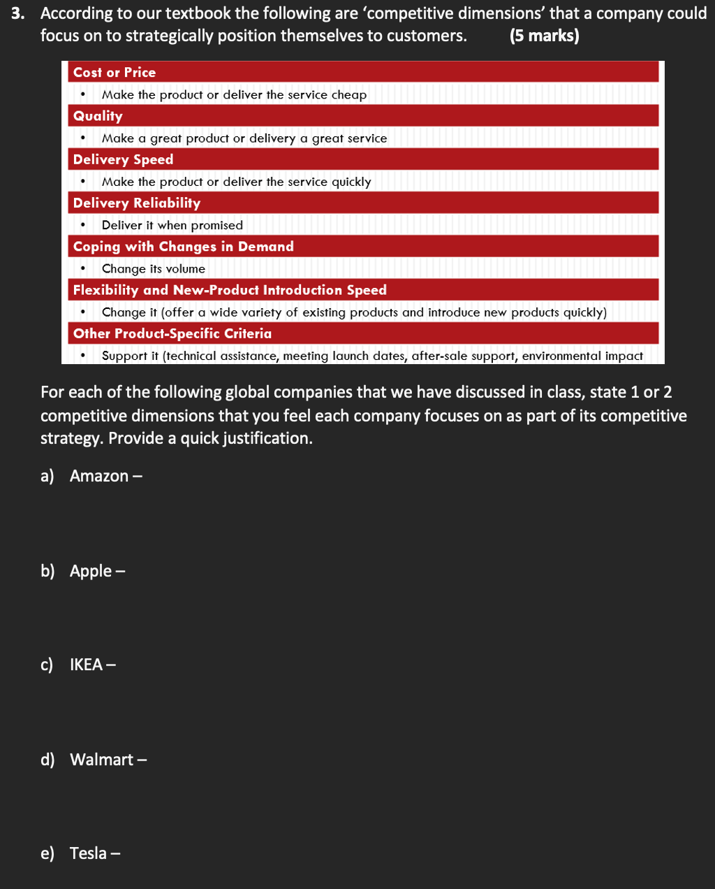 Solved 3. According to our textbook the following are | Chegg.com