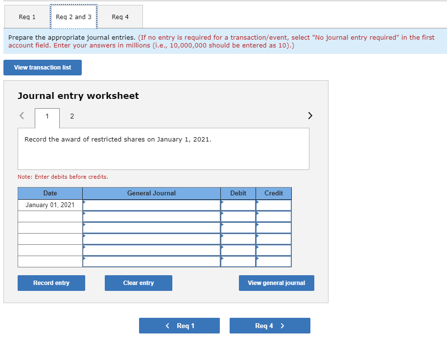Solved Exercise 19-4 (Algo) Restricted stock units; | Chegg.com