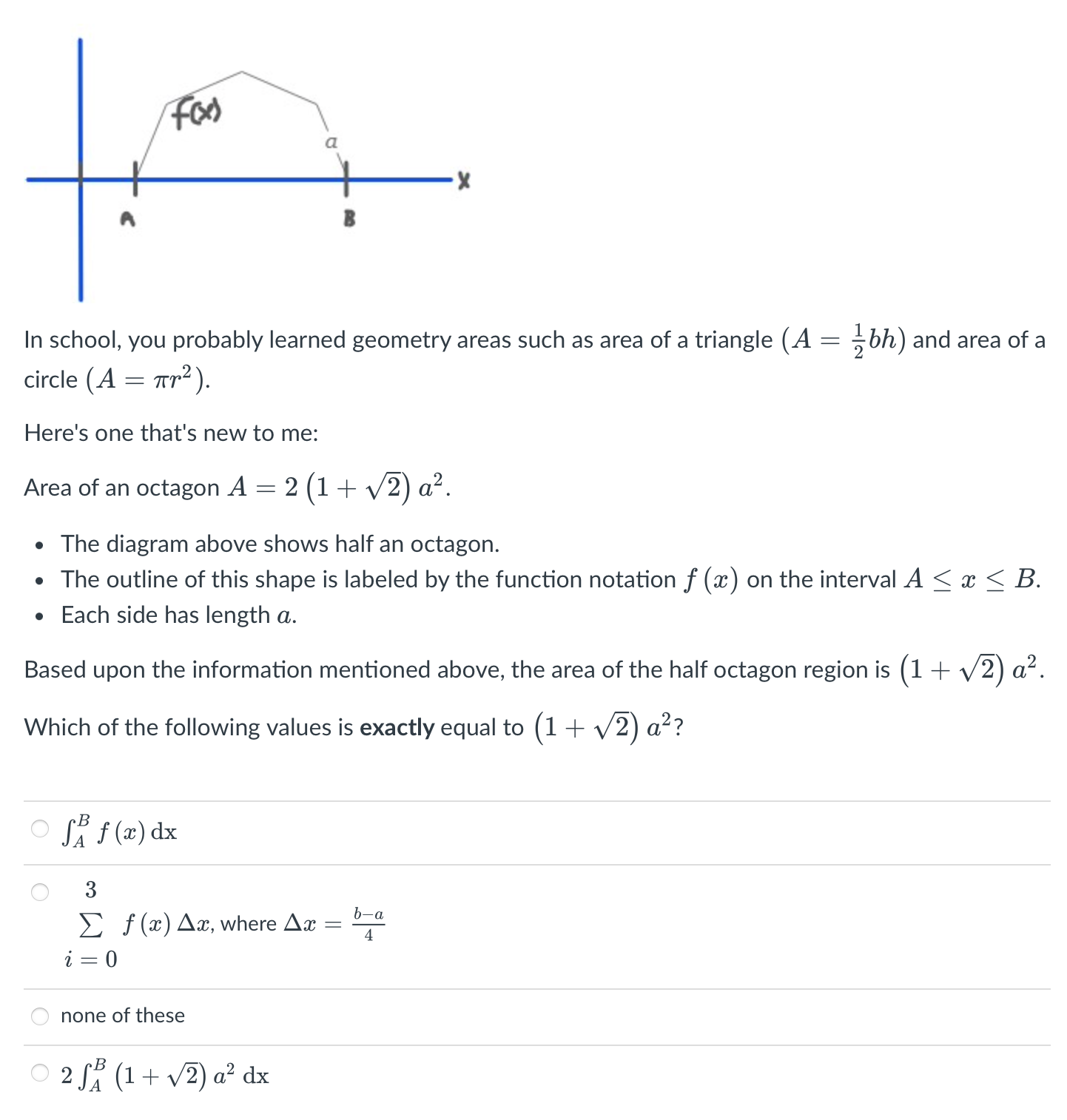 Solved In school, you probably learned geometry areas such | Chegg.com