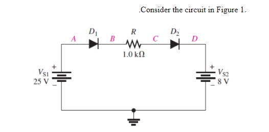Solved Determine the voltage with respect to ground at point | Chegg.com